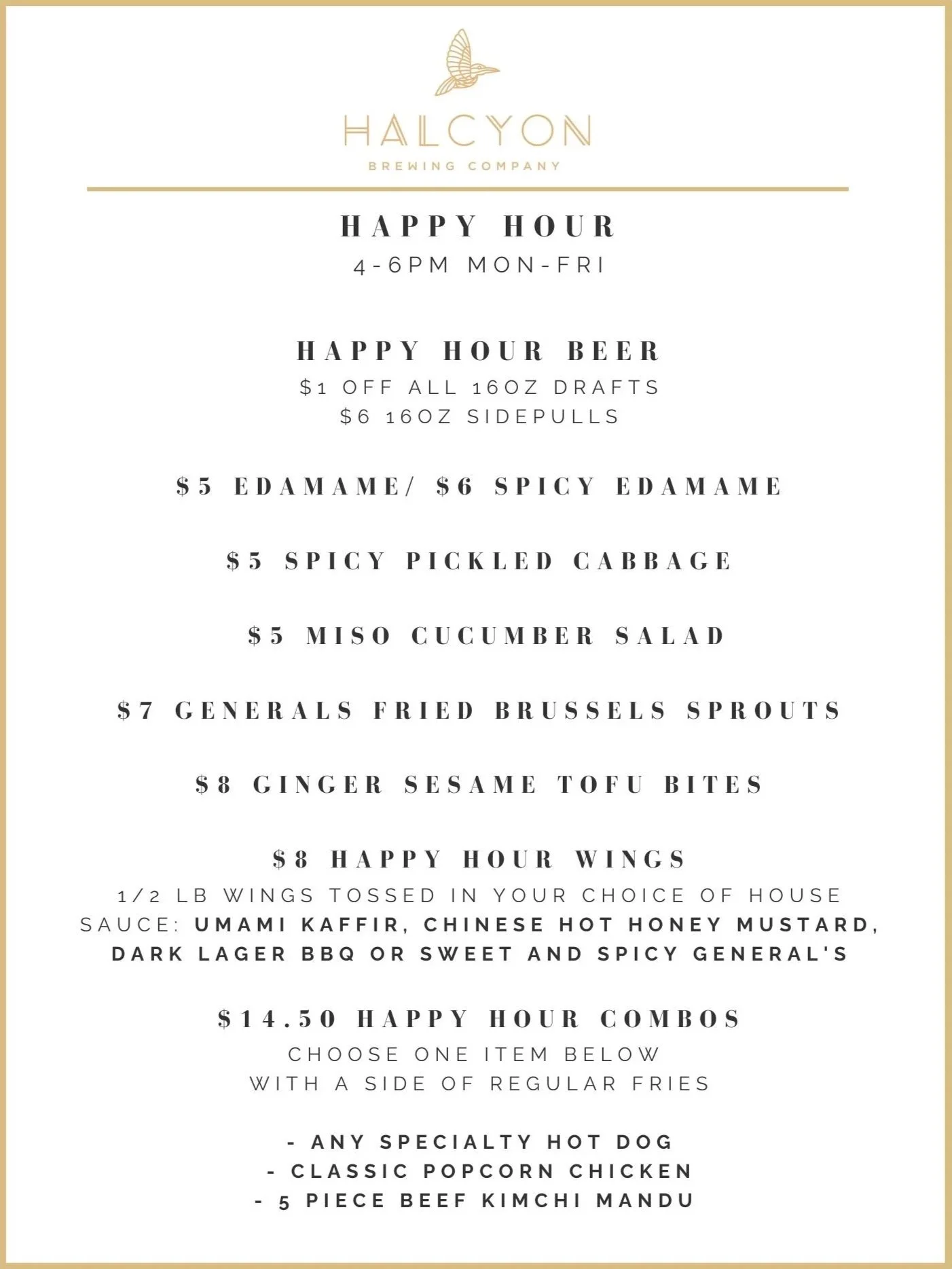Happy Hour Menu