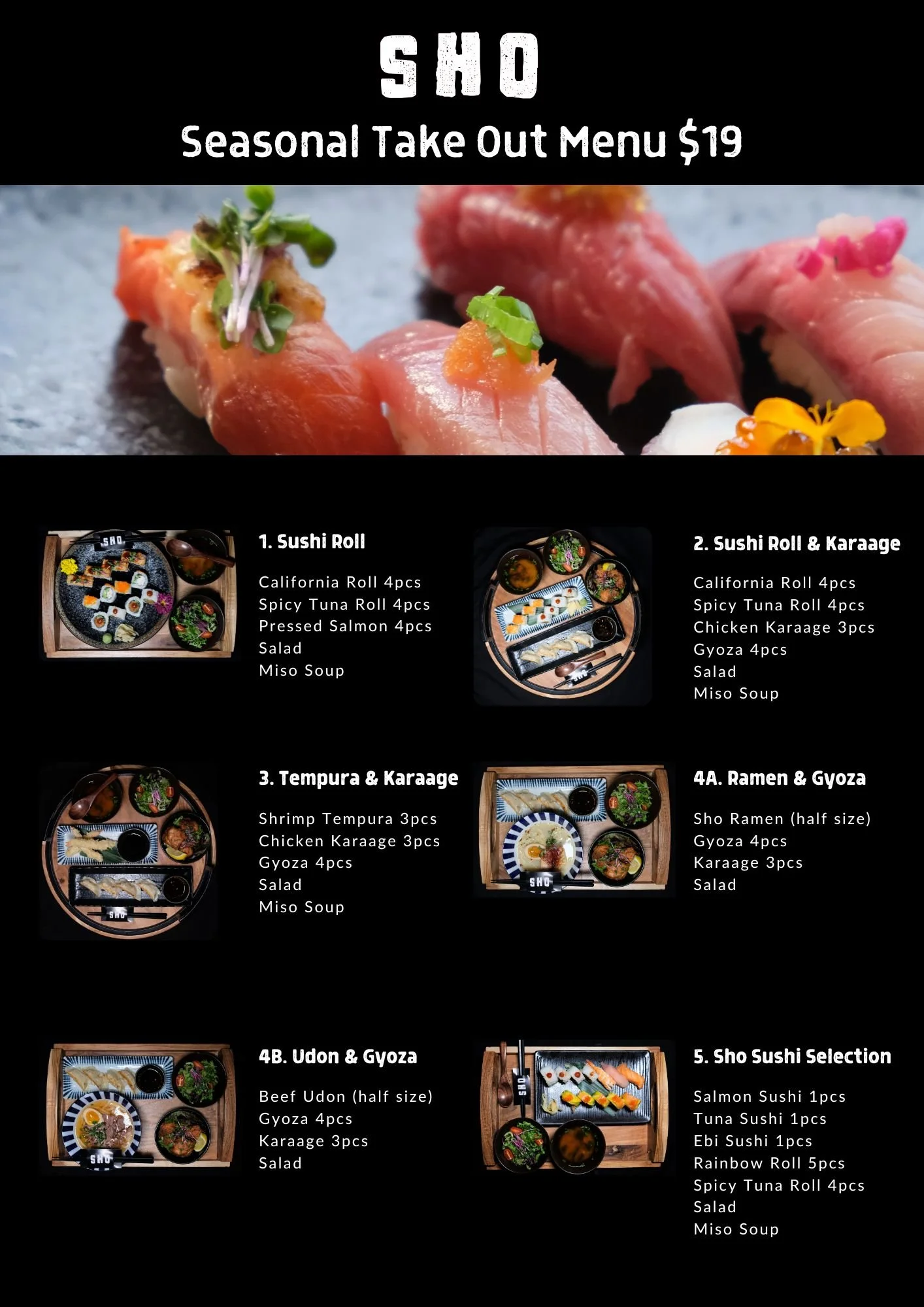 $15 Take Out Combos! — SHO