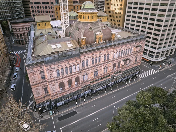 The Lands | Iconic Building Wrap Façade Replication — Scaffad