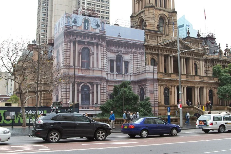 Building Wraps & Exterior Signage — Scaffad