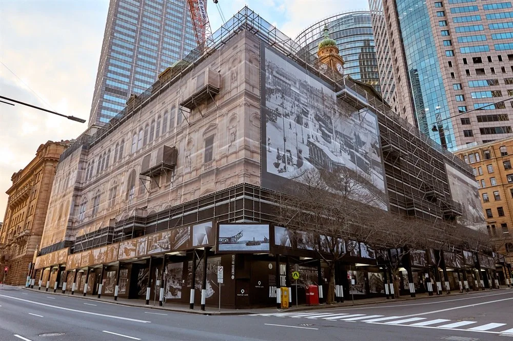 The Lands | Iconic Building Wrap Façade Replication — Scaffad