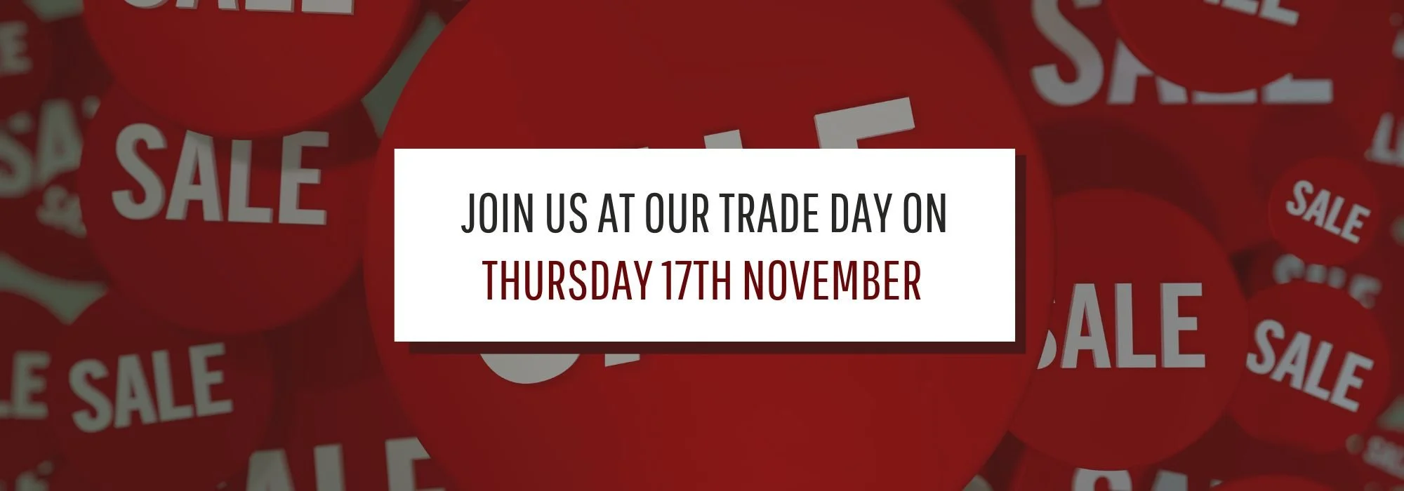 Join us on Thursday 17th November for our Trade Day | Alex Trade Frames