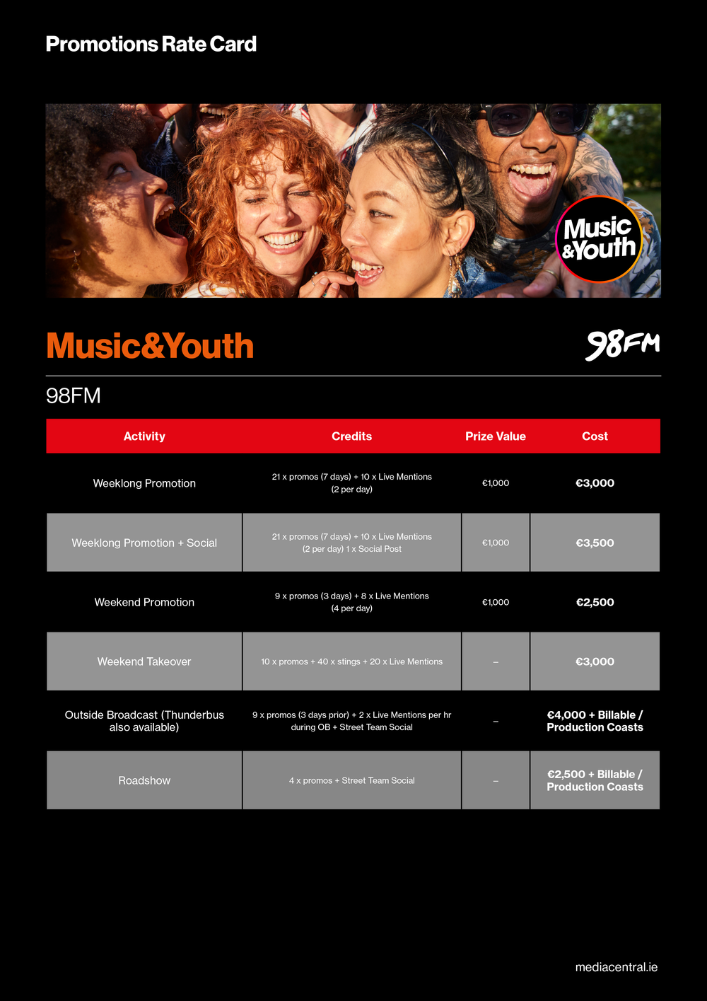 RATE CARD Media Central