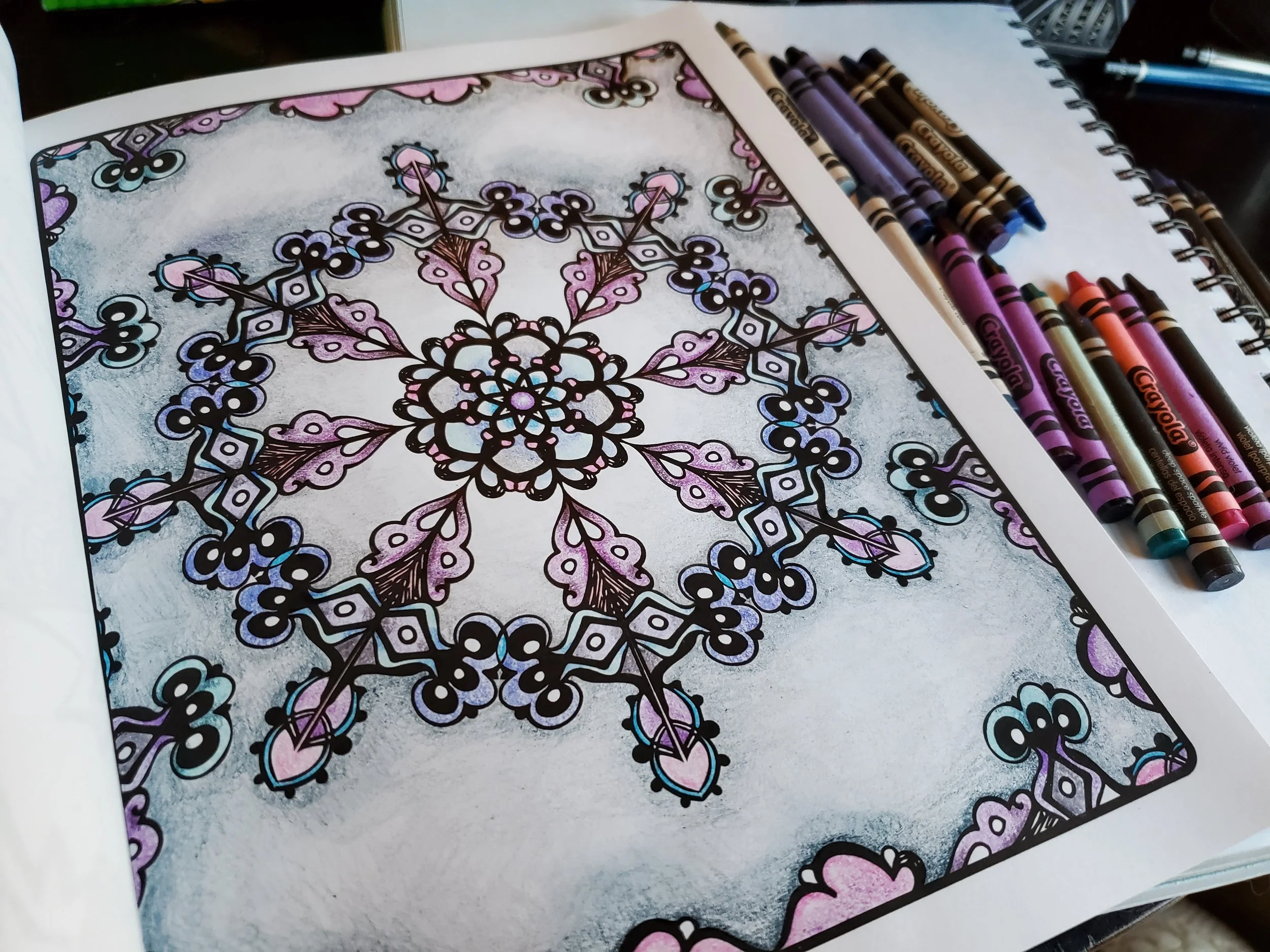 Easy Abstract Zen Doodle Coloring Page - Printable — Alaina Perry