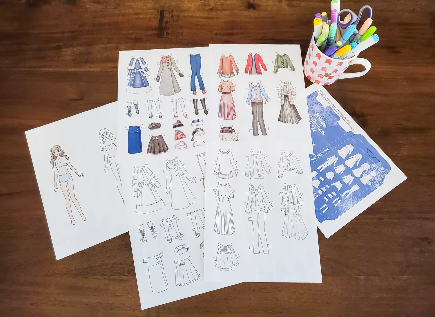Paper Doll Print & Color - Holiday Collection — Alaina Perry
