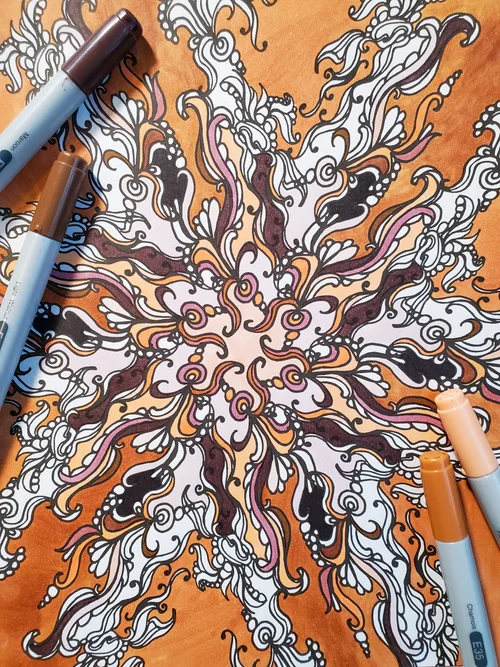 Easy Abstract Zen Doodle Coloring Page - Printable — Alaina Perry