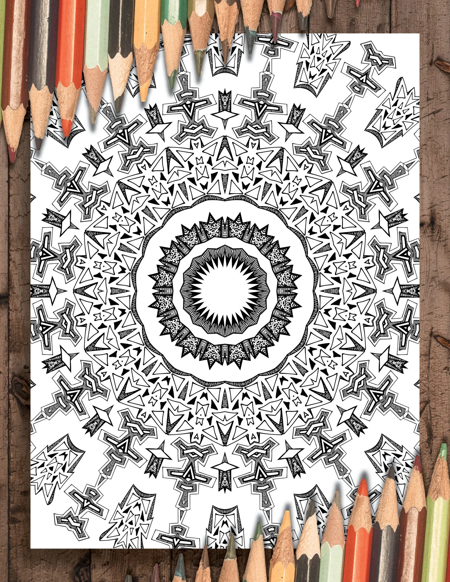 Easy Abstract Zen Doodle Coloring Page - Printable — Alaina Perry