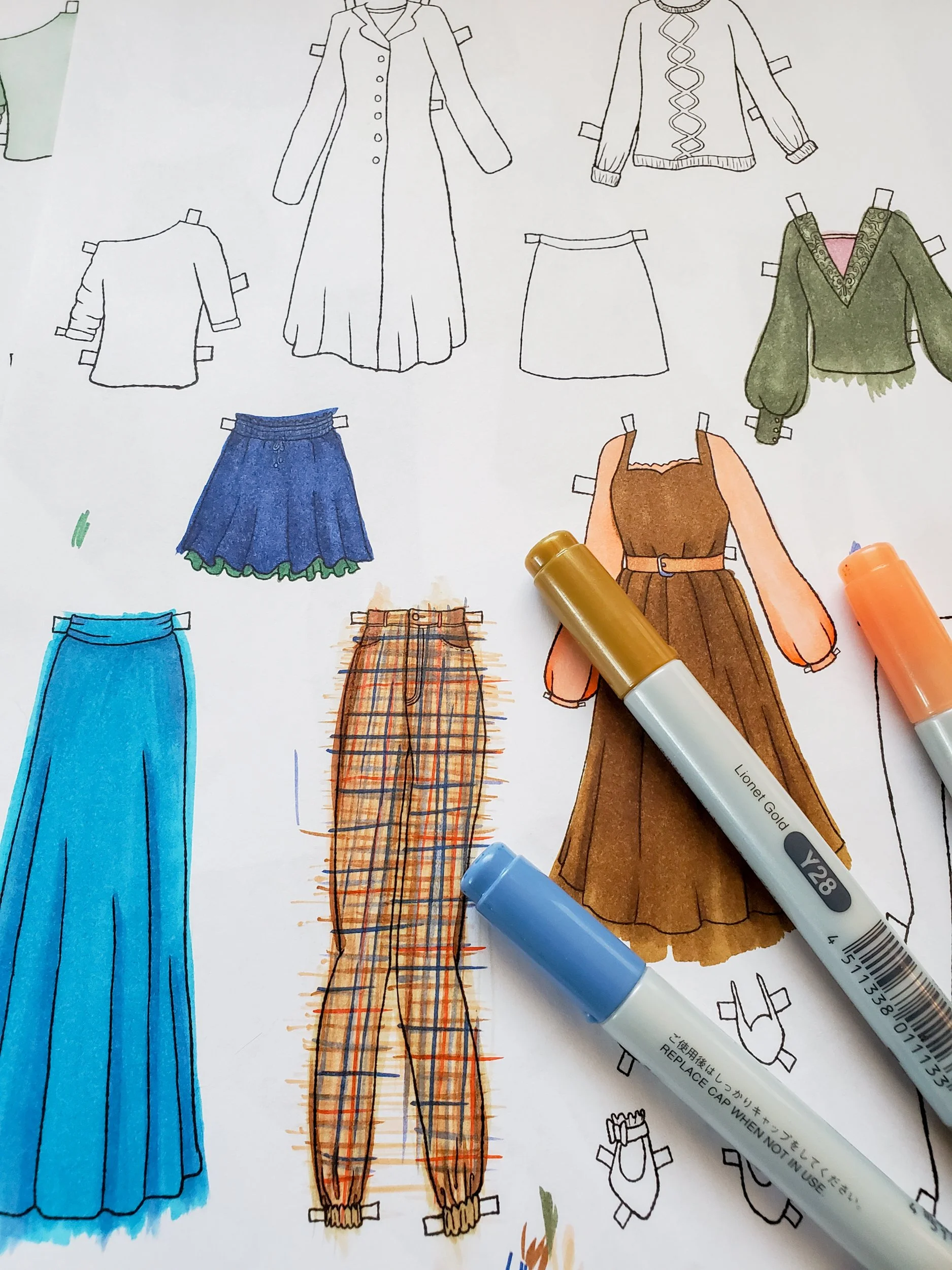 Paper Doll Print & Color - Frilly Collection — Alaina Perry