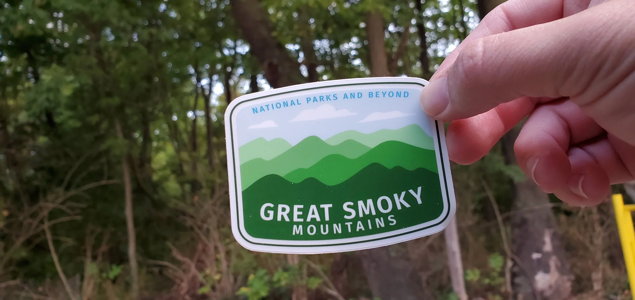 American Flag National Park Clear Sticker — National Parks and Beyond