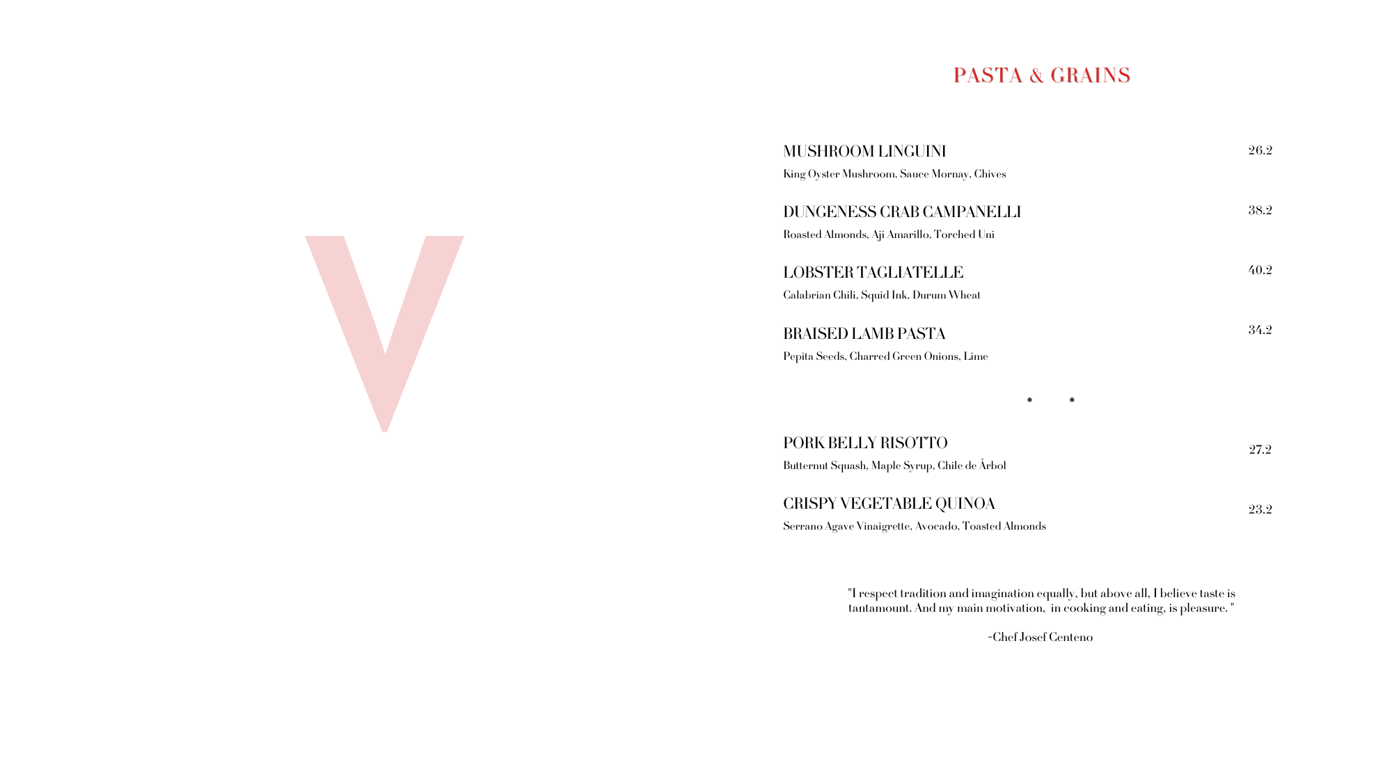 VERSE LA Cuisine | Food Menu — VERSE