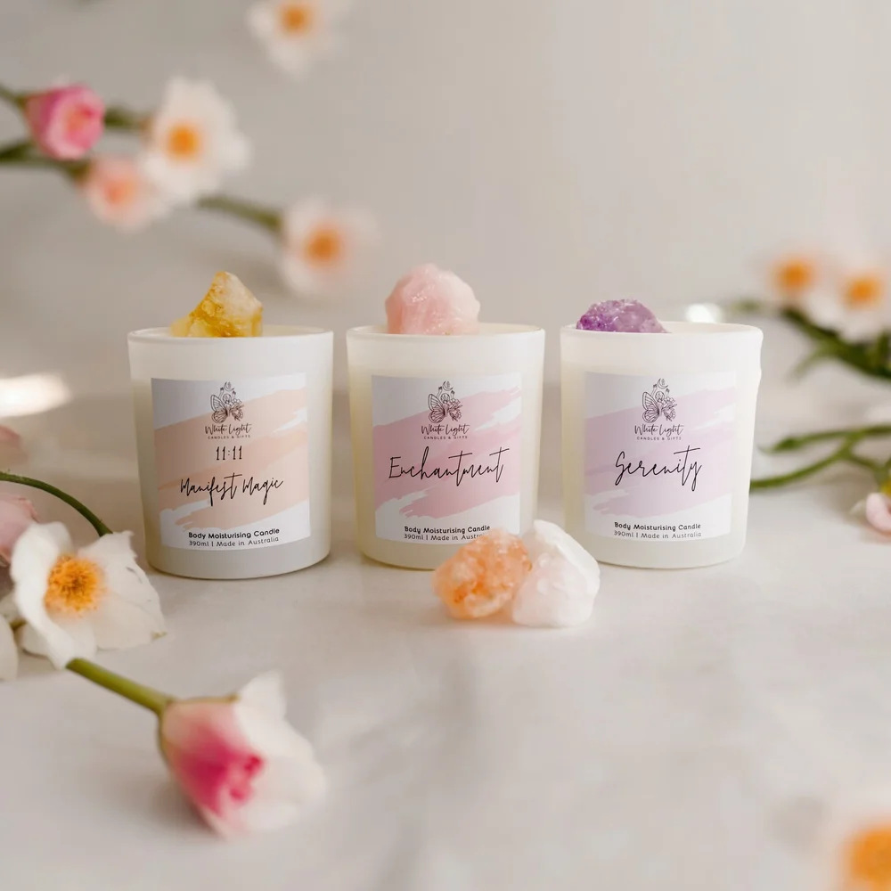 Natural wellness massage candles and religious gifts.