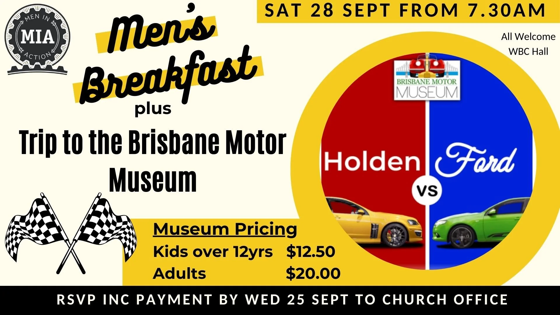 Men's Breakfast & Trip to Brisbane Motor Museum — Wynnum Baptist Church
