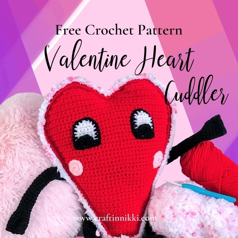 Craftin Nikki FREE CROCHET PATTERN: Crochet Valentine Heart Cuddler
