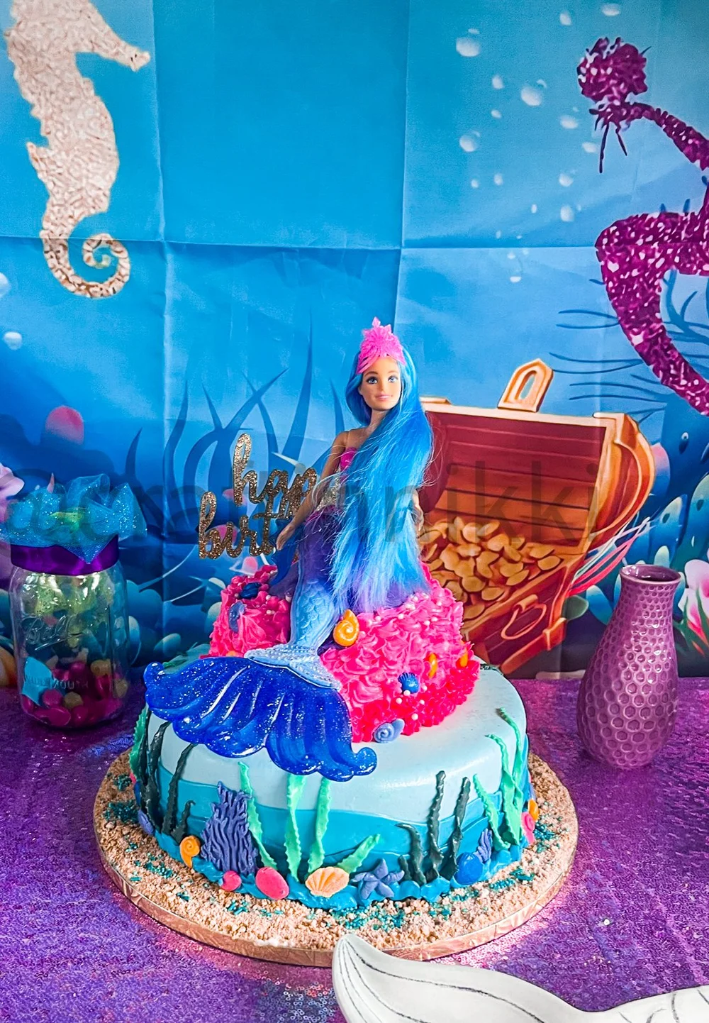 Make a Huge Splash with Your Mermaid Doll Cake