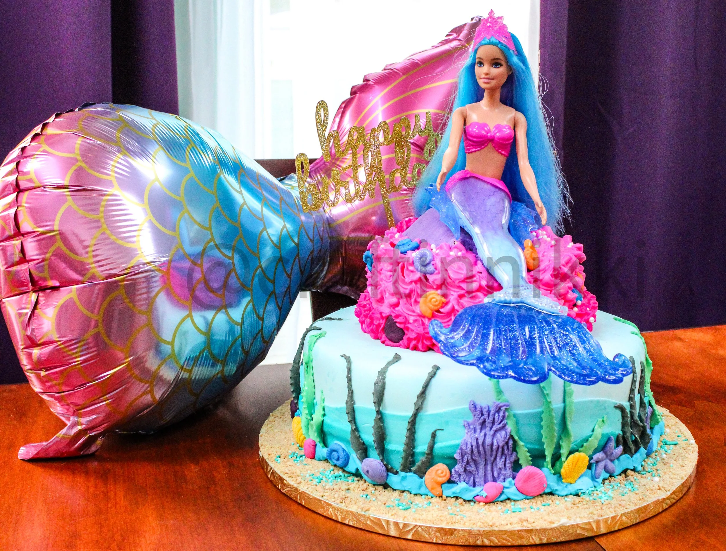 Make a Huge Splash with Your Mermaid Doll Cake