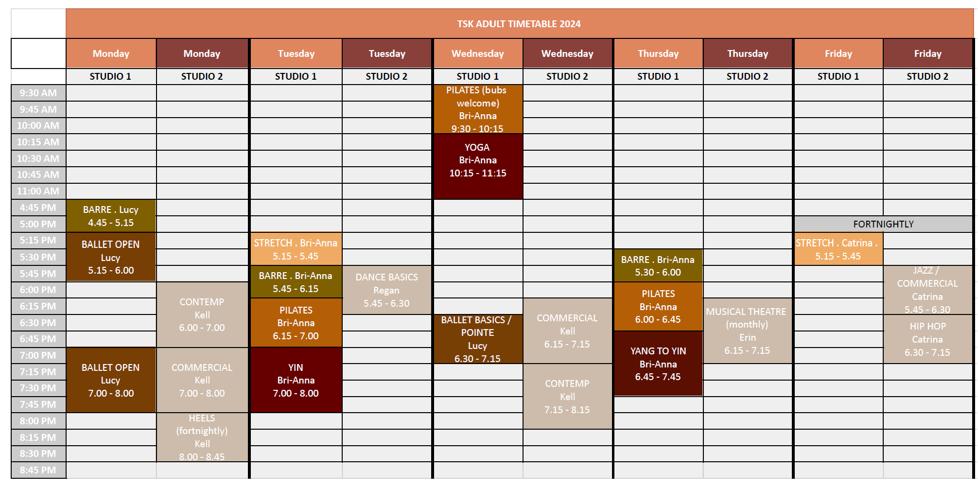 ADULT CLASSES — The Studio
