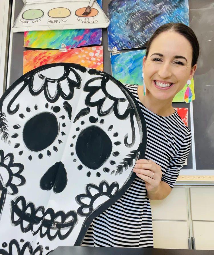 Oversized Symmetrical Sugar Skulls (Part 1) – Art With Mrs. E