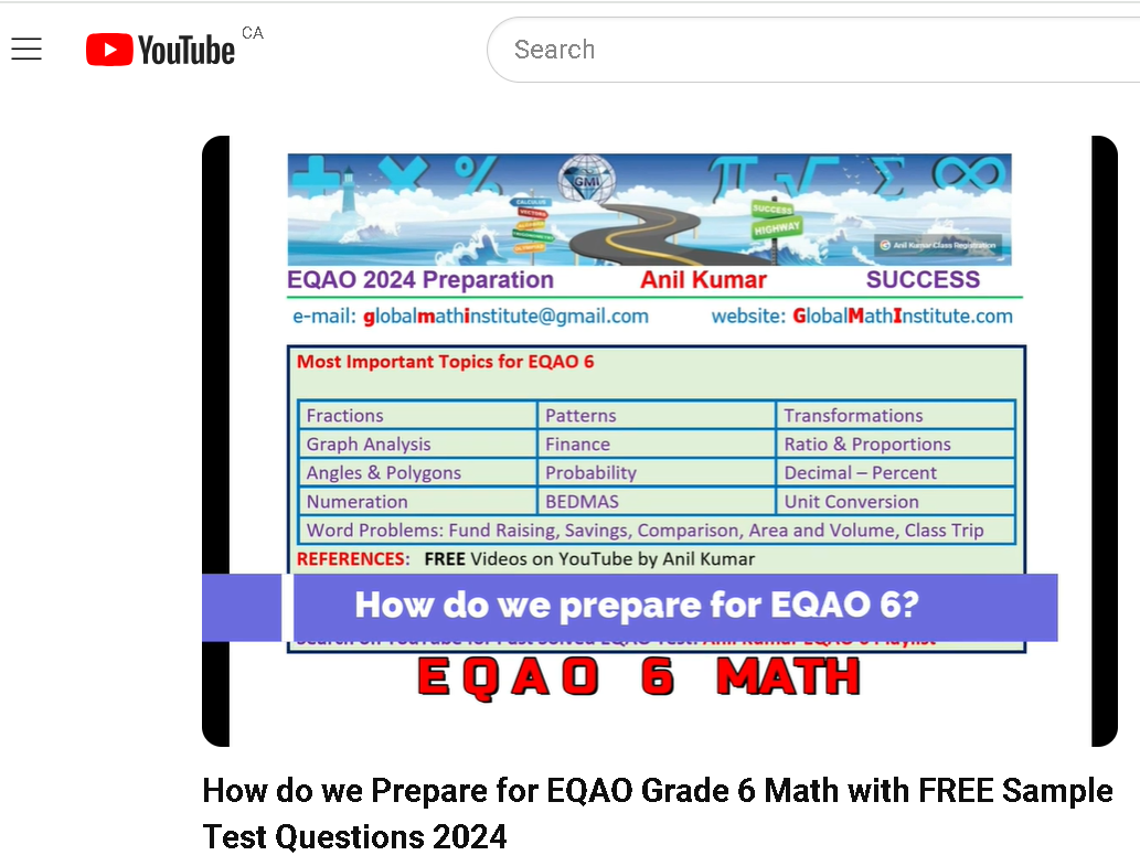 EQAO Sample Tests for Grd. 3, 6, 9, 10 — EZ-Teach