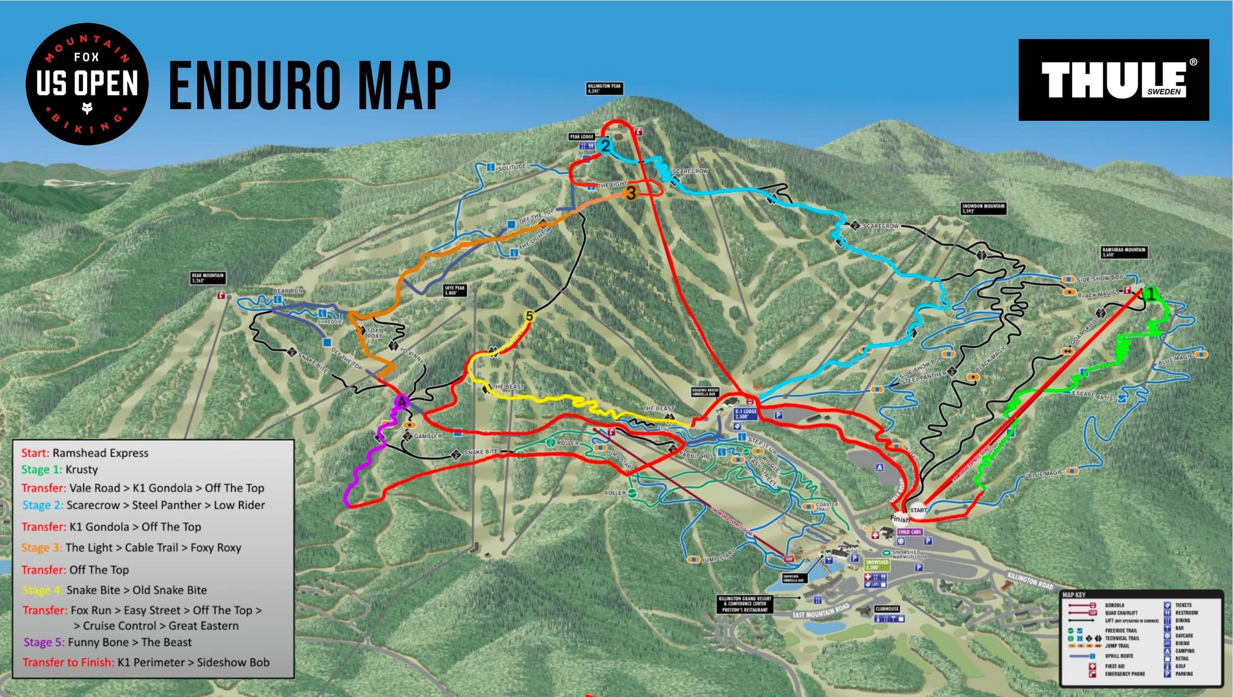2023 THULE ENDURO MAP — Fox US Open of Mountain Biking
