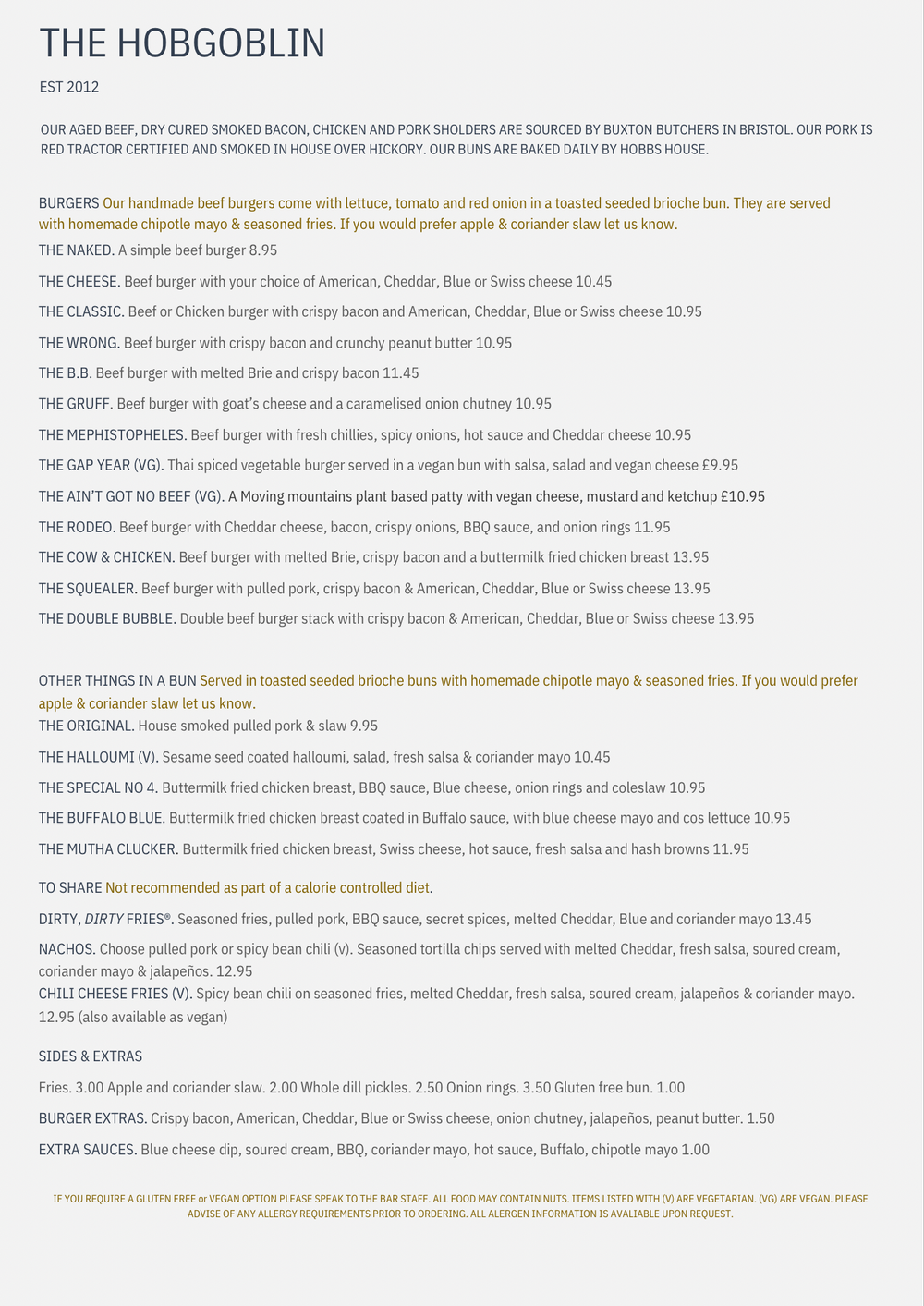 Menu — The Hobgoblin