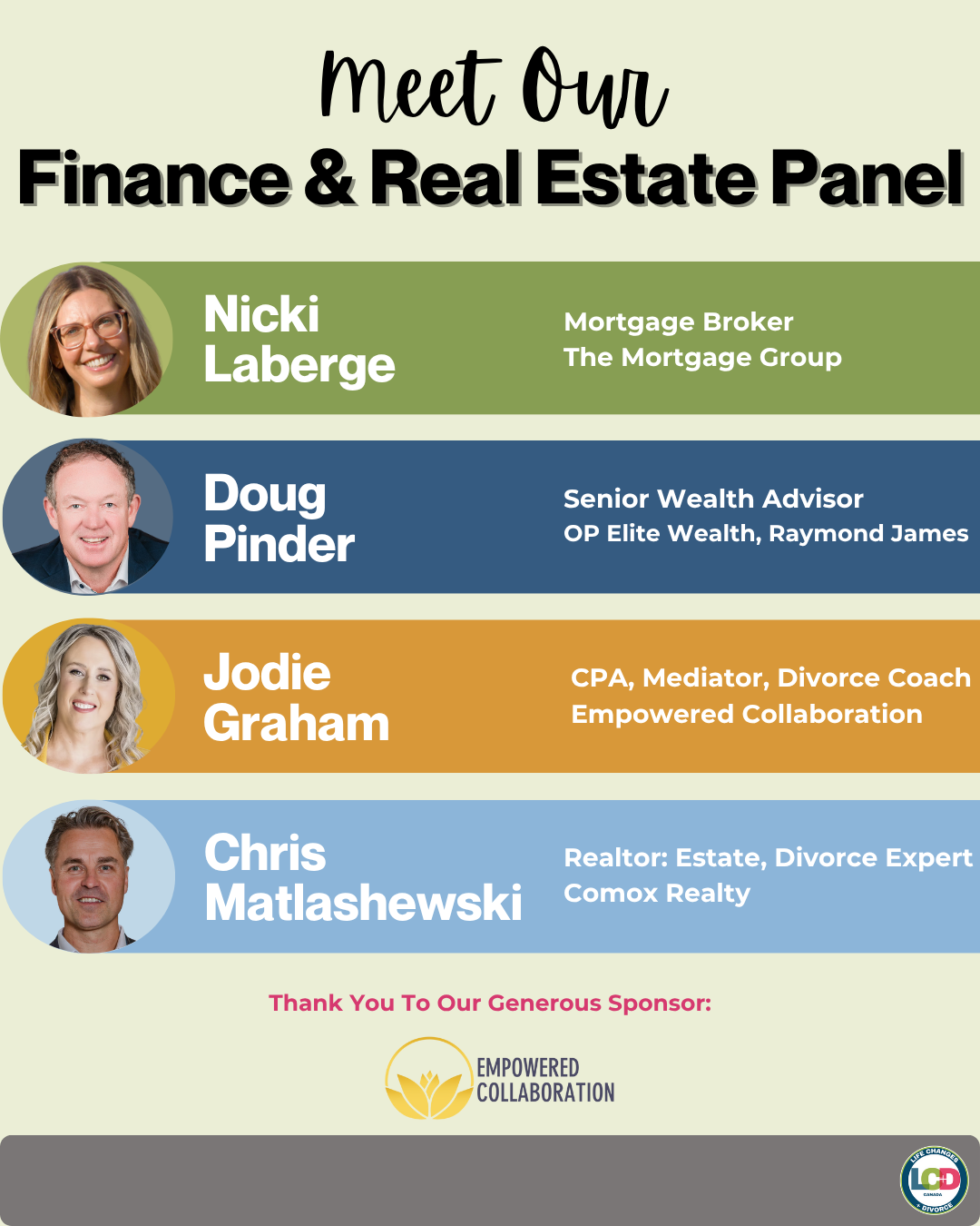 Finance & Real Estate Panel - Life Changes & Divorce Magazine Canada