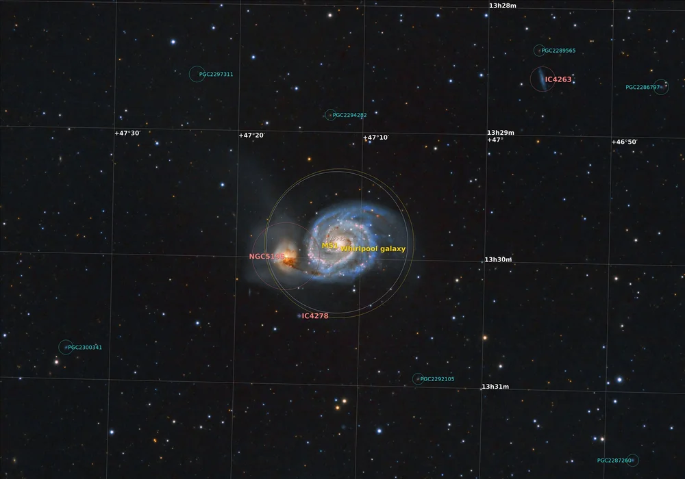 Messier 51 - The Whirlpool Galaxy in HaLRGB — Cosgrove's Cosmos