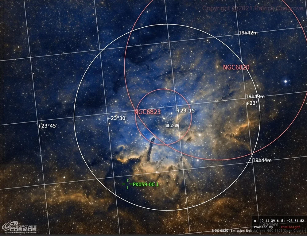 NGC 6820 and NGC 6823 - An Open Cluster w/Nebula - A Grudge Match ...