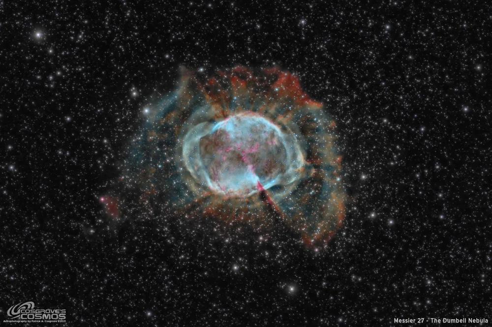 Messier 27 - The Dumbbell Nebula in Narrowband - 10.25 Hours — Cosgrove ...
