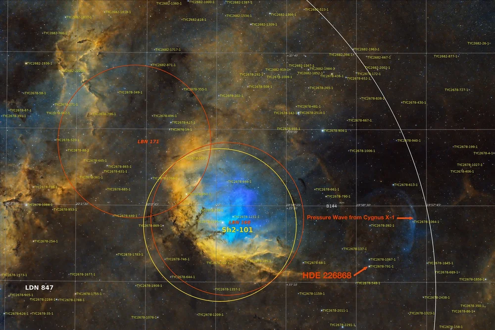 SH2-101 - A Reprocess of The Tulip Nebula - 12.8 Hours in SHOrgb — Cosgrove's Cosmos