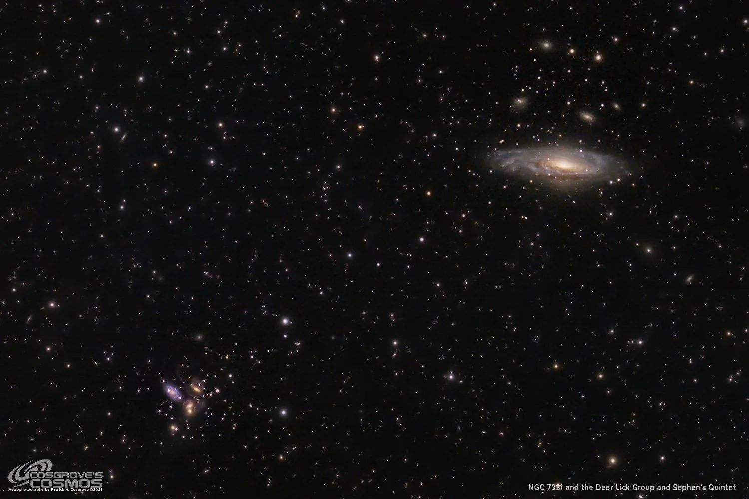 NGC 7331 and the Deer Lick Group with Supernova SN2025rbs (4.7 hours in ...