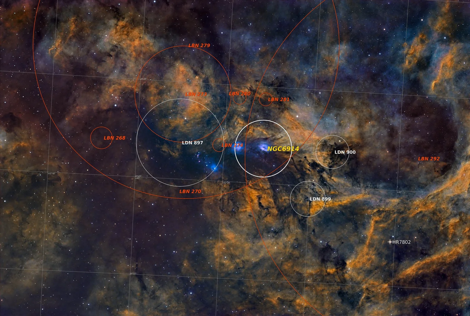 NGC 6914 - The Spider Nebula (my name!) - 14.5 Hours in SHOrgb ...