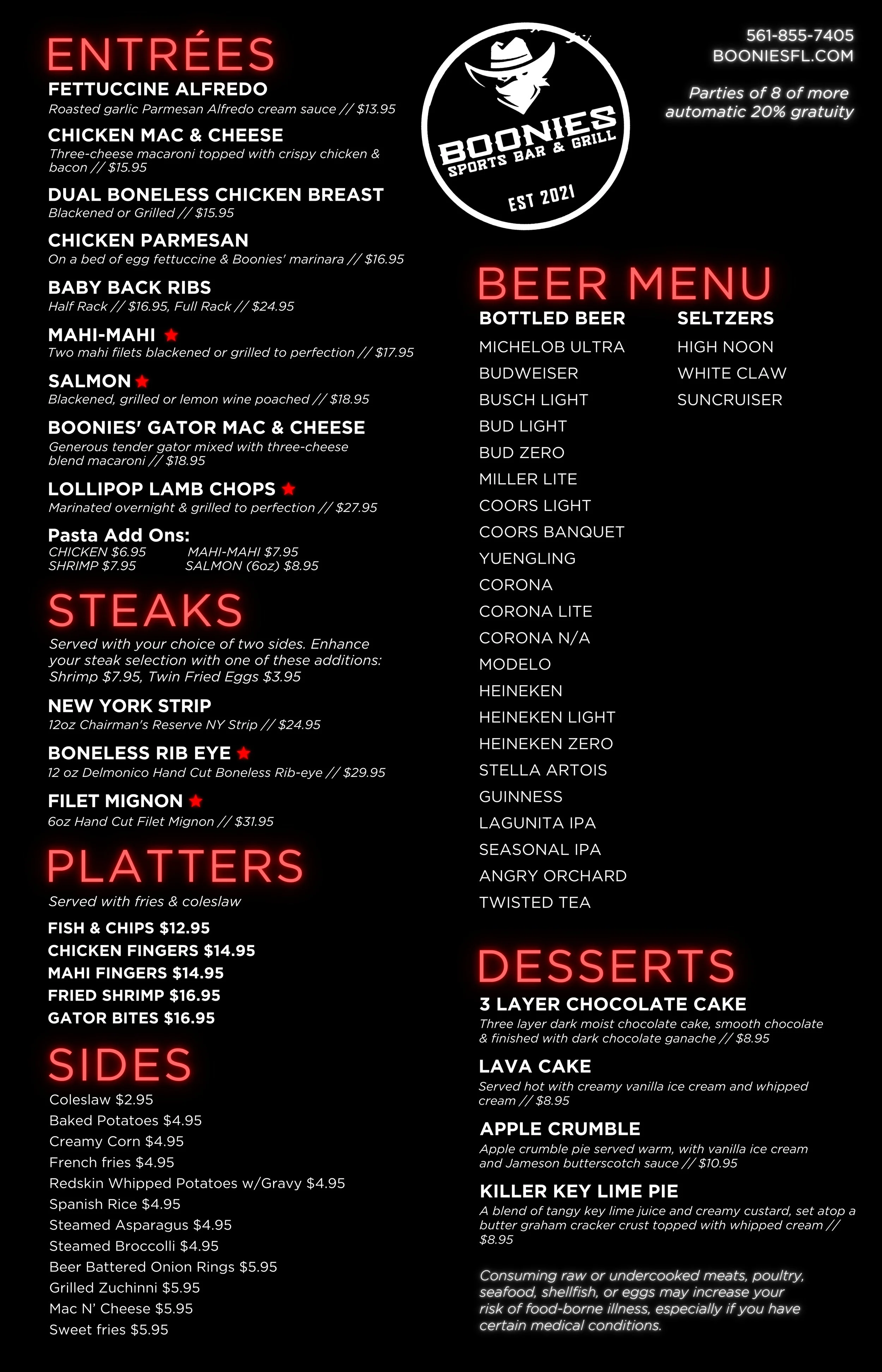 Boonies Sports Bar & Grill | Best Live Music, Wings & Drinks in Loxahatchee