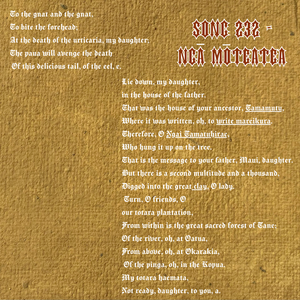 Ngā Mōteatea Hōrū — He Kapunga Oneone