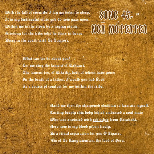 Ngā Mōteatea Hōrū — He Kapunga Oneone