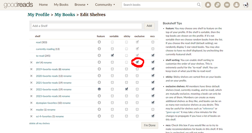 How to Create a ‘DNF’ Shelf on Your Goodreads Profile — Books Are My ...