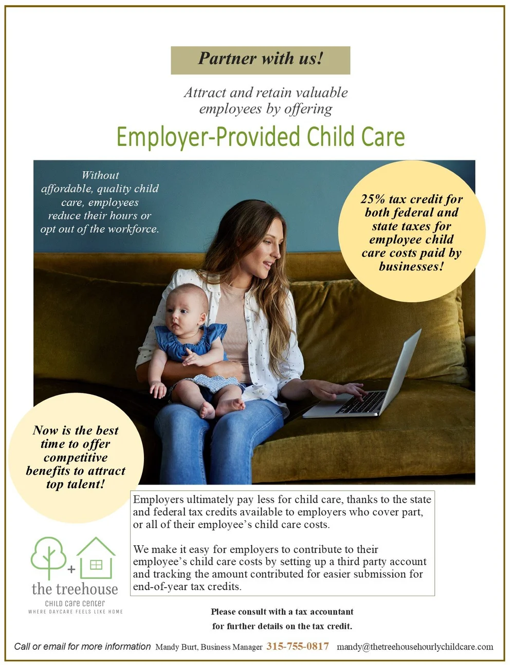 Employer Sponsored Child Care — The TreeHouse Child Care Center ...