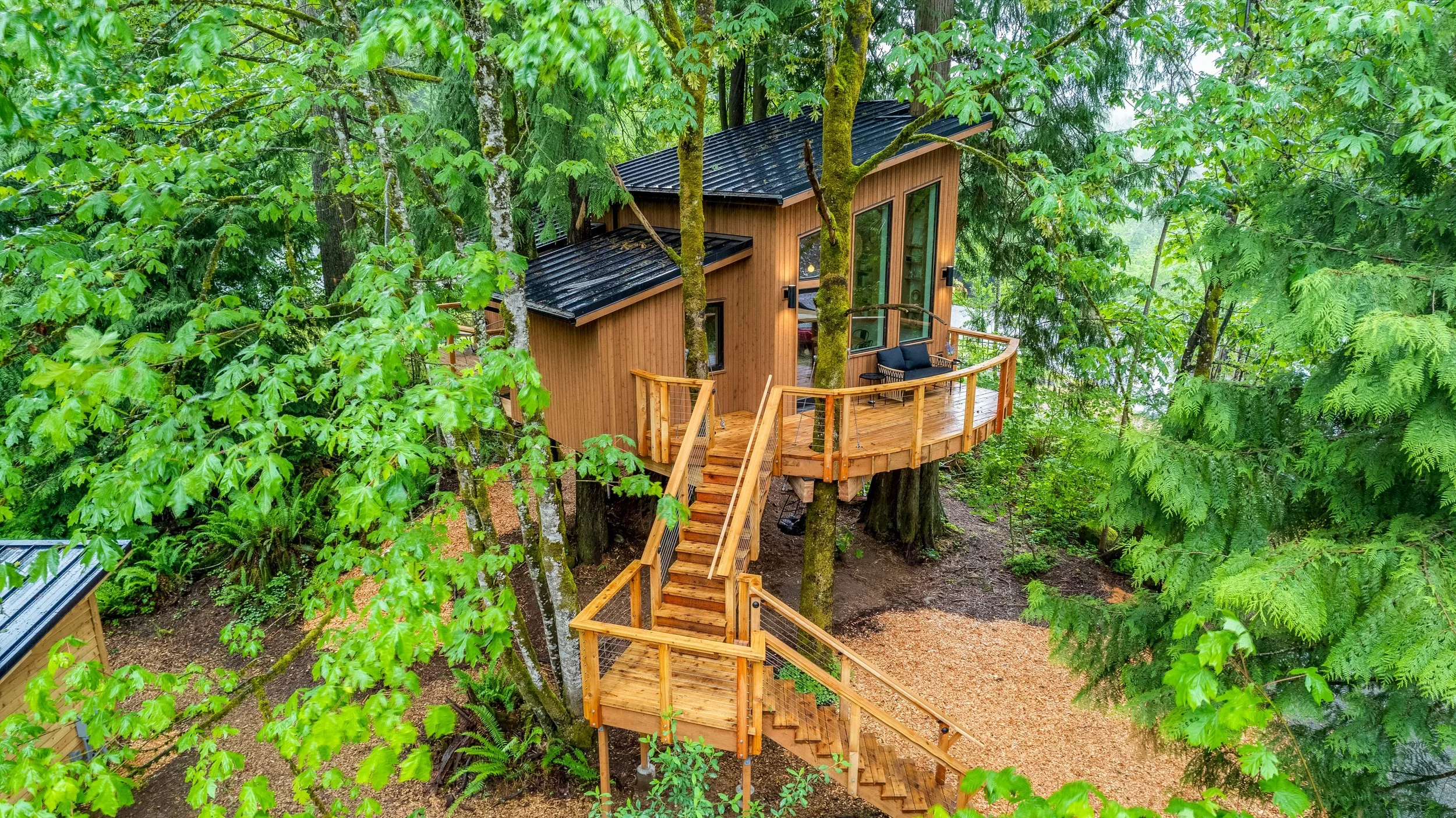 Twin Leaf Treehouse — Wild Tree Woodworks - Custom Treehouse Builders