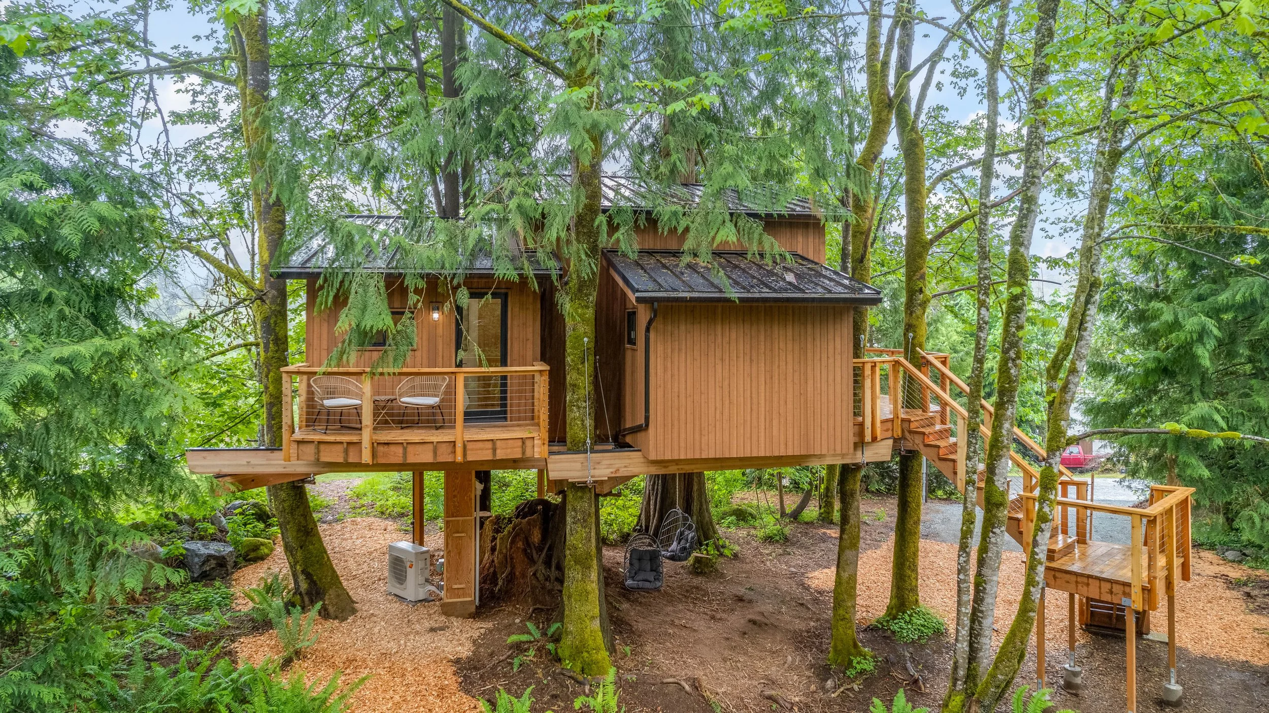 Twin Leaf Treehouse — Wild Tree Woodworks - Custom Treehouse Builders