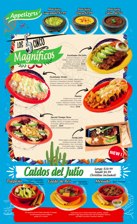 Menu 1 — Tacos Del Julio