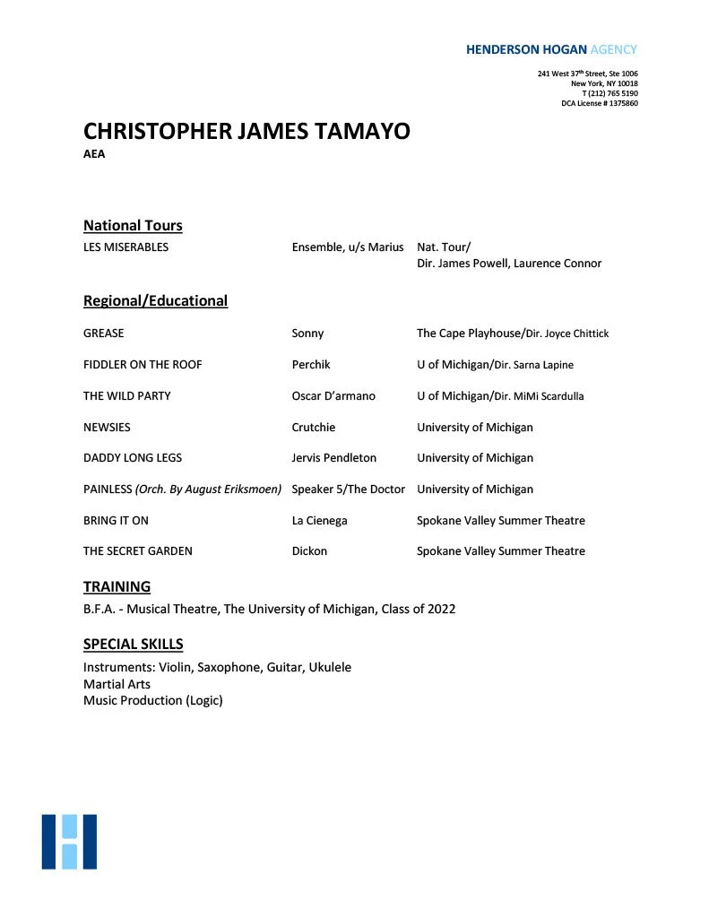 H/R — Christopher James Tamayo