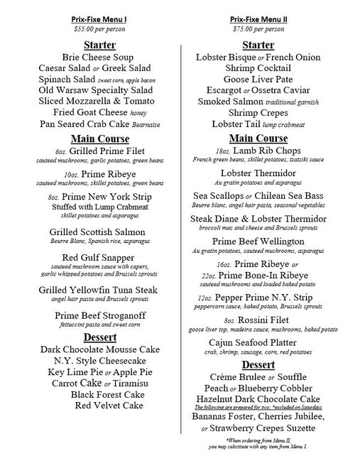 PRIX-FIXE Menu — Home