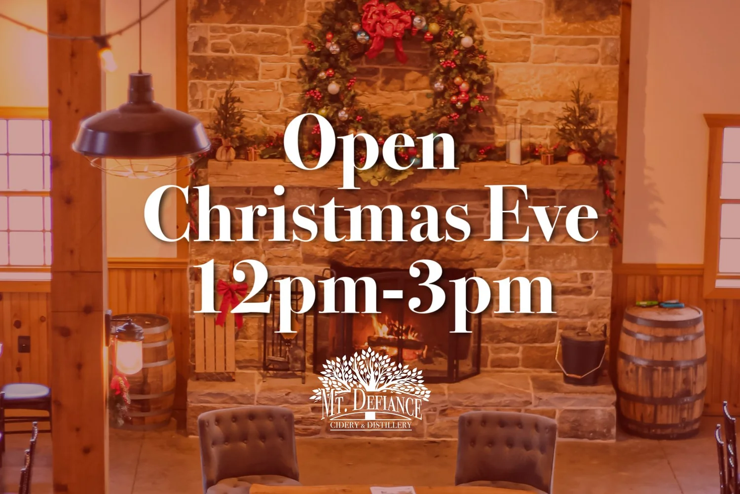 Open Christmas Eve — Mt. Defiance Cider & Distillery