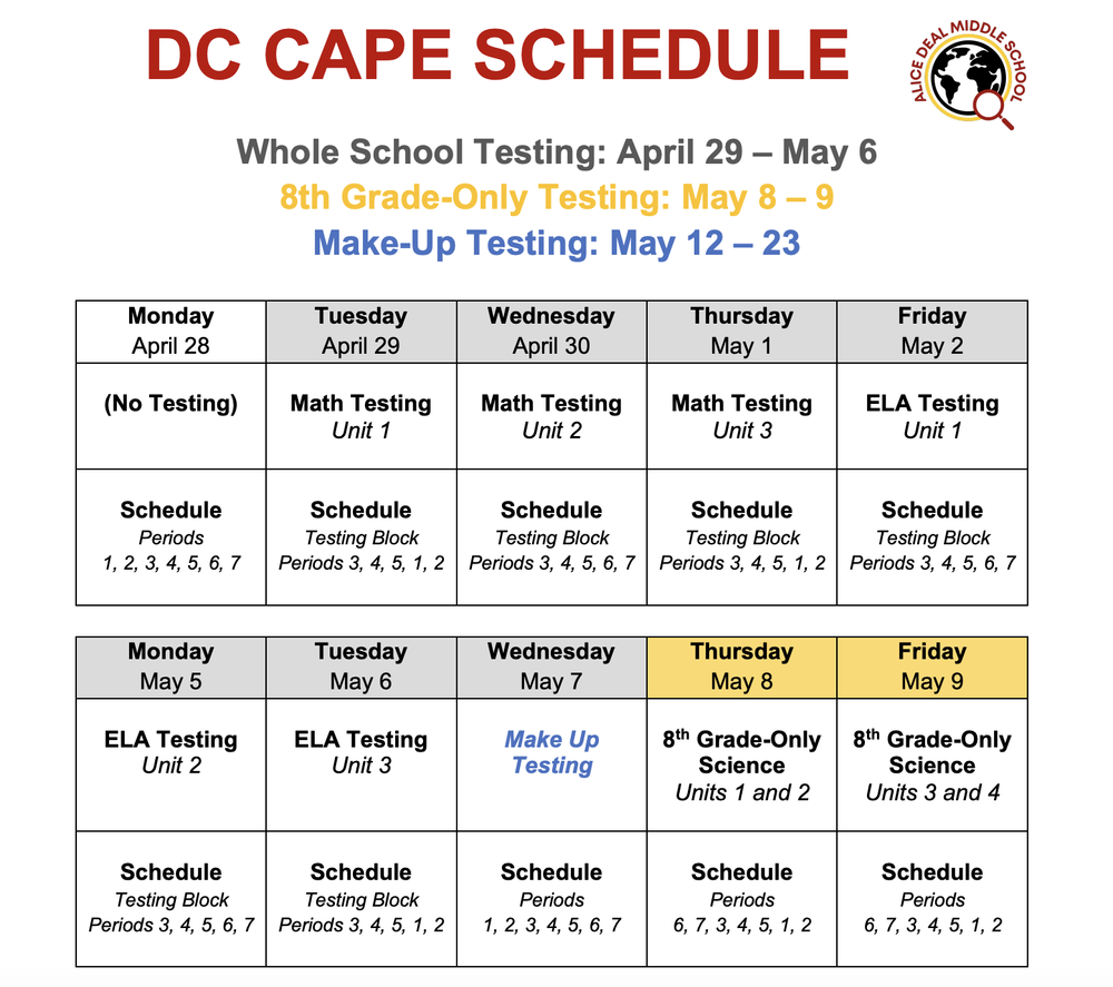 DC CAPE This Week — Alice Deal Middle School