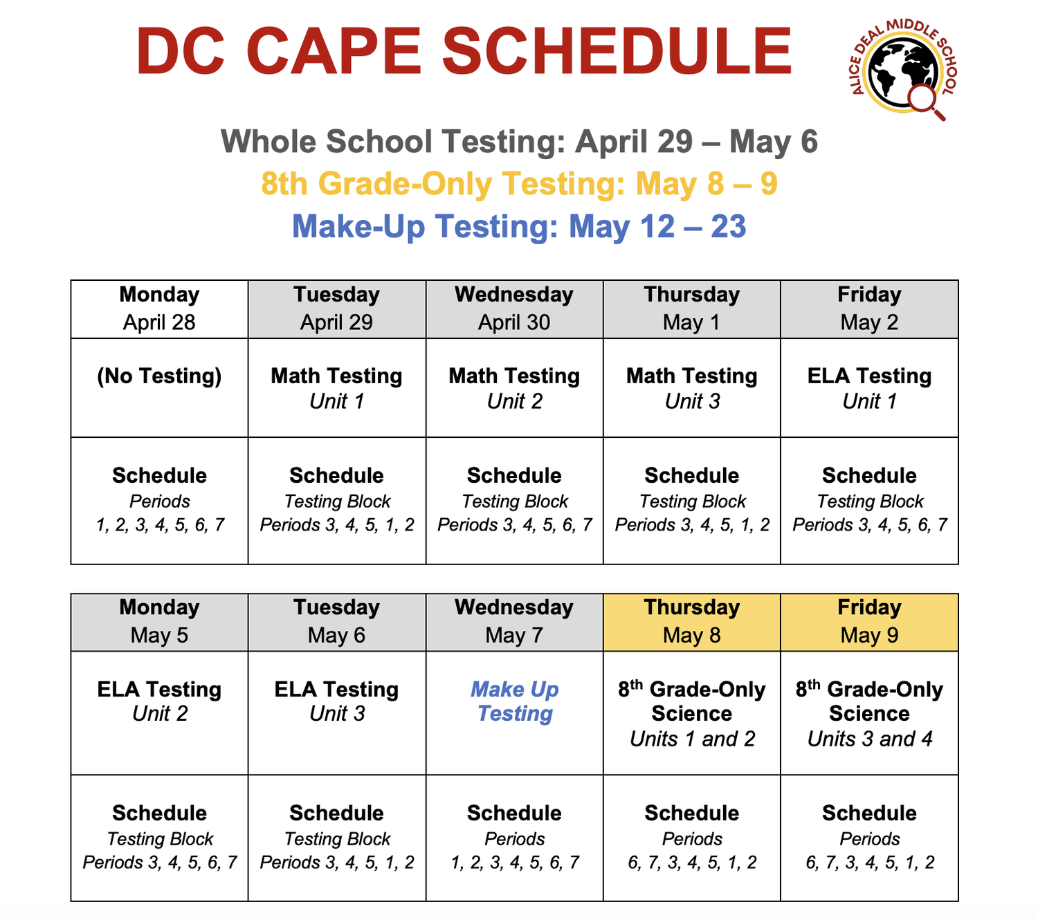 DC CAPE This Week — Alice Deal Middle School