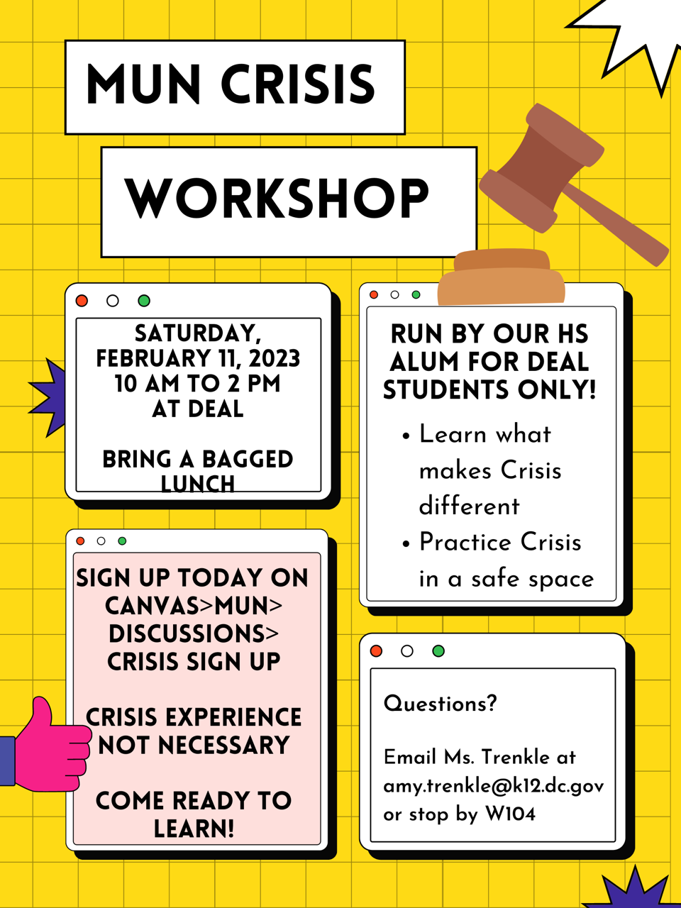 MUN Crisis Workshop — Alice Deal Middle School