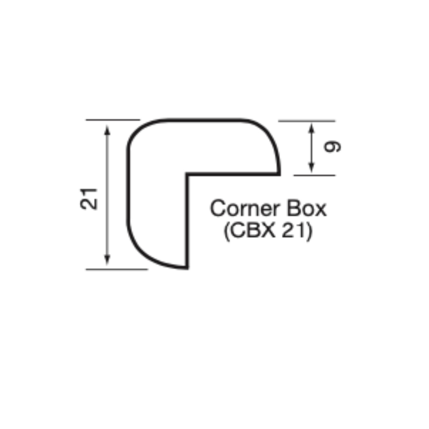 Corner Post - CP42 42mm radius (per mtr) — Mitchell Products Ltd