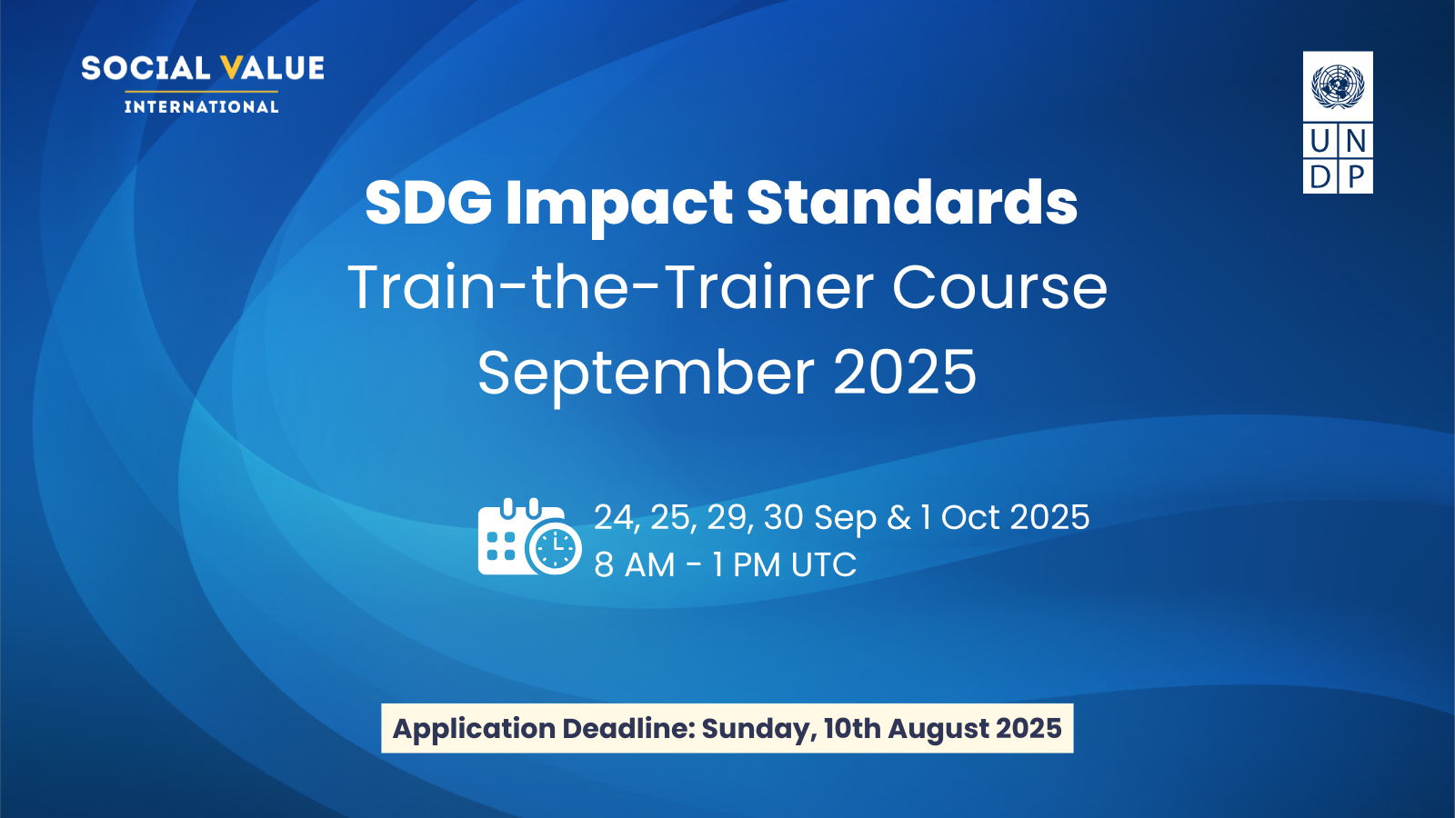 SDG Impact Standards Train-the-Trainer — Social Value International
