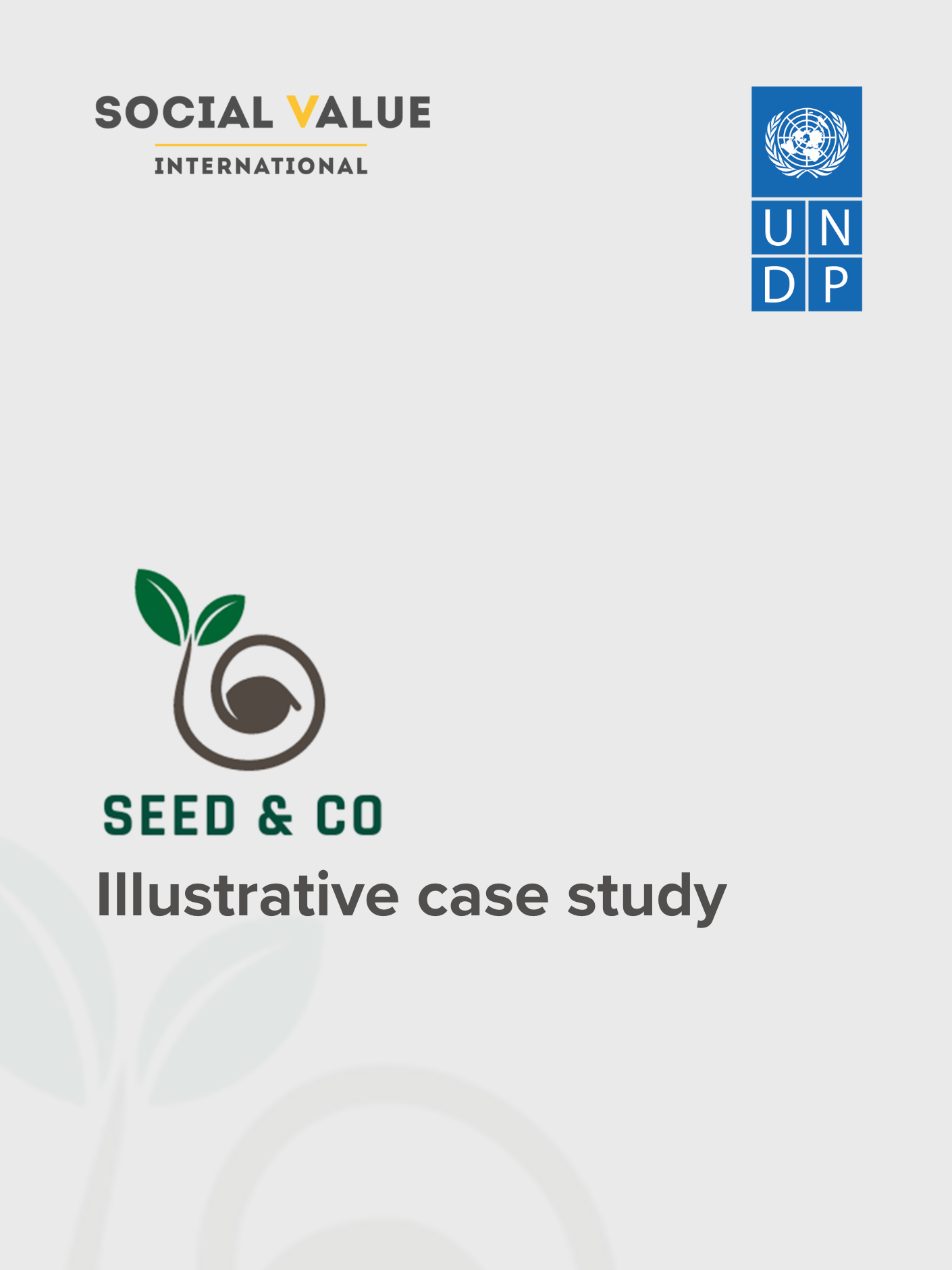 SDG Impact Standards — Social Value International