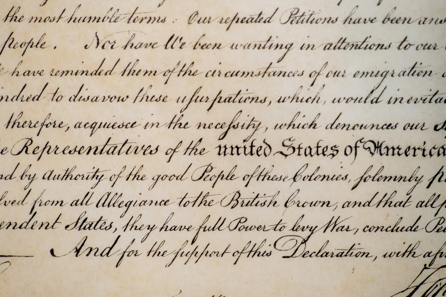 Declaration of Independence | Fort William Henry Museum | Lake George ...
