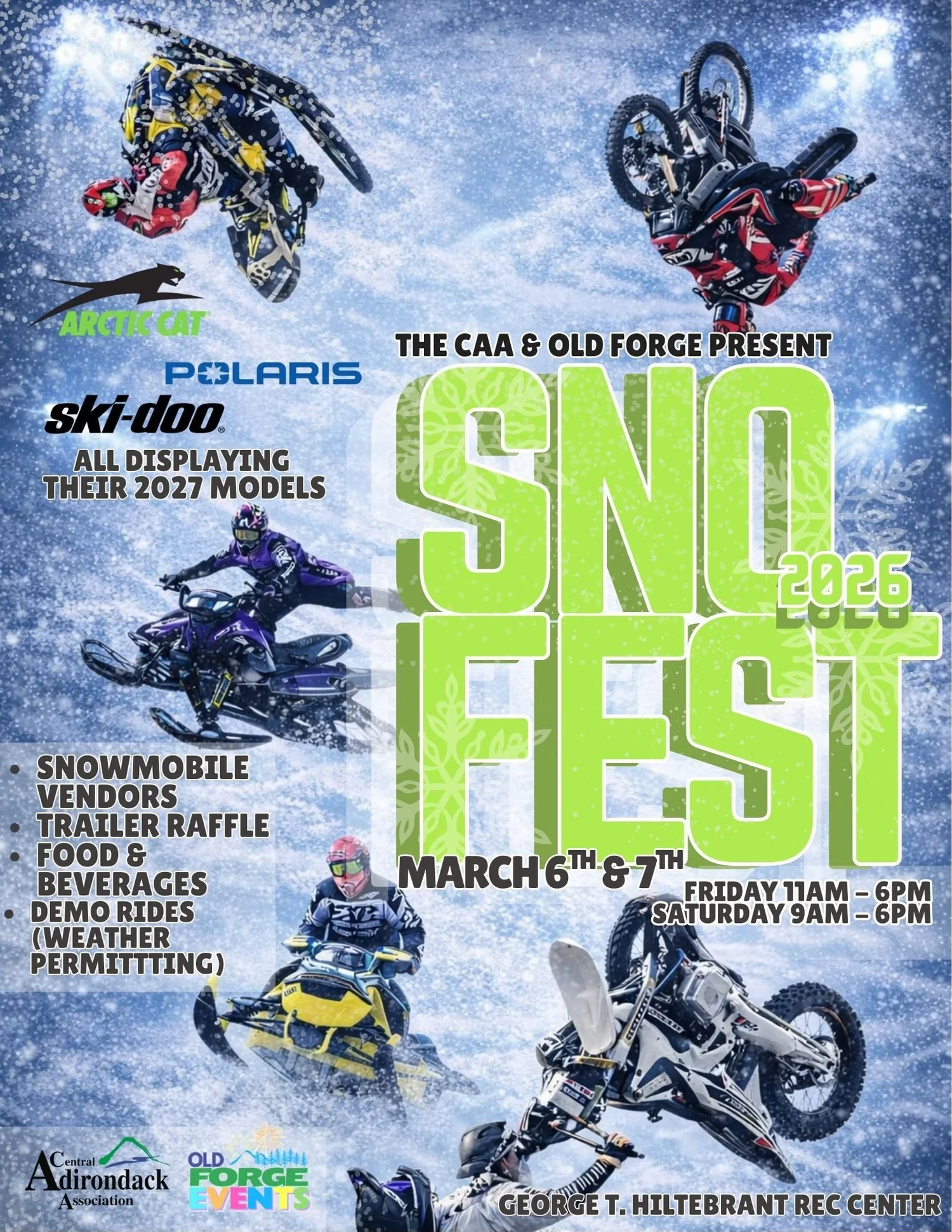 SnoFest 2026 in Old Forge | Adirondack Snowmobile Event March 6–7 ...